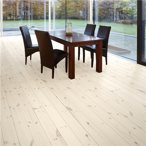 Massivt Trägolv Södra Furu Solid Hårdvaxolja vit